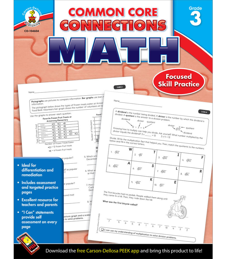 Common Core Connections Math Workbook Grade 3 eBook