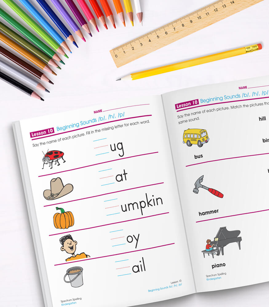 Grade K Spectrum Spelling Workbook Paperback