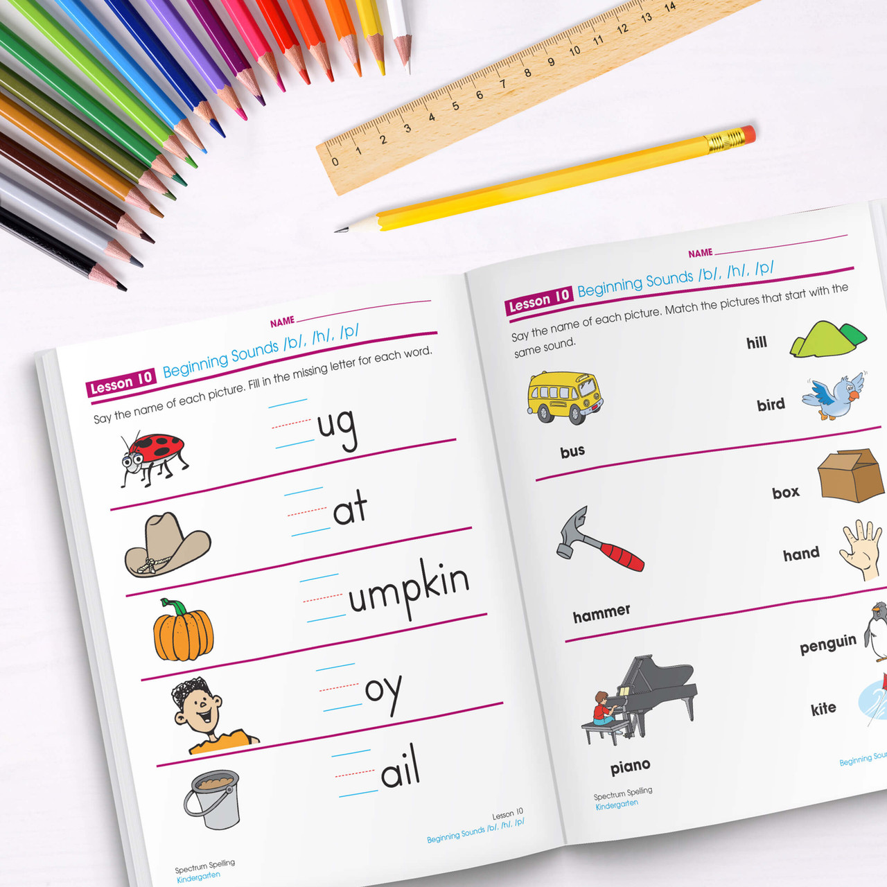 Grade K Spectrum Spelling Workbook eBook (PDF)