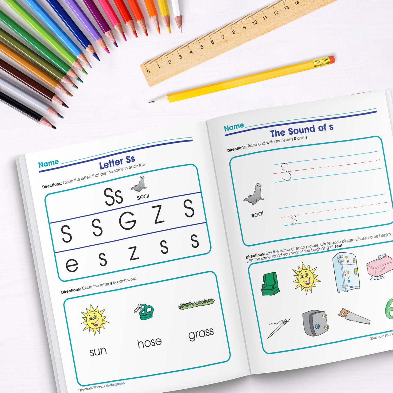Grade K Spectrum Phonics Workbook eBook (PDF)