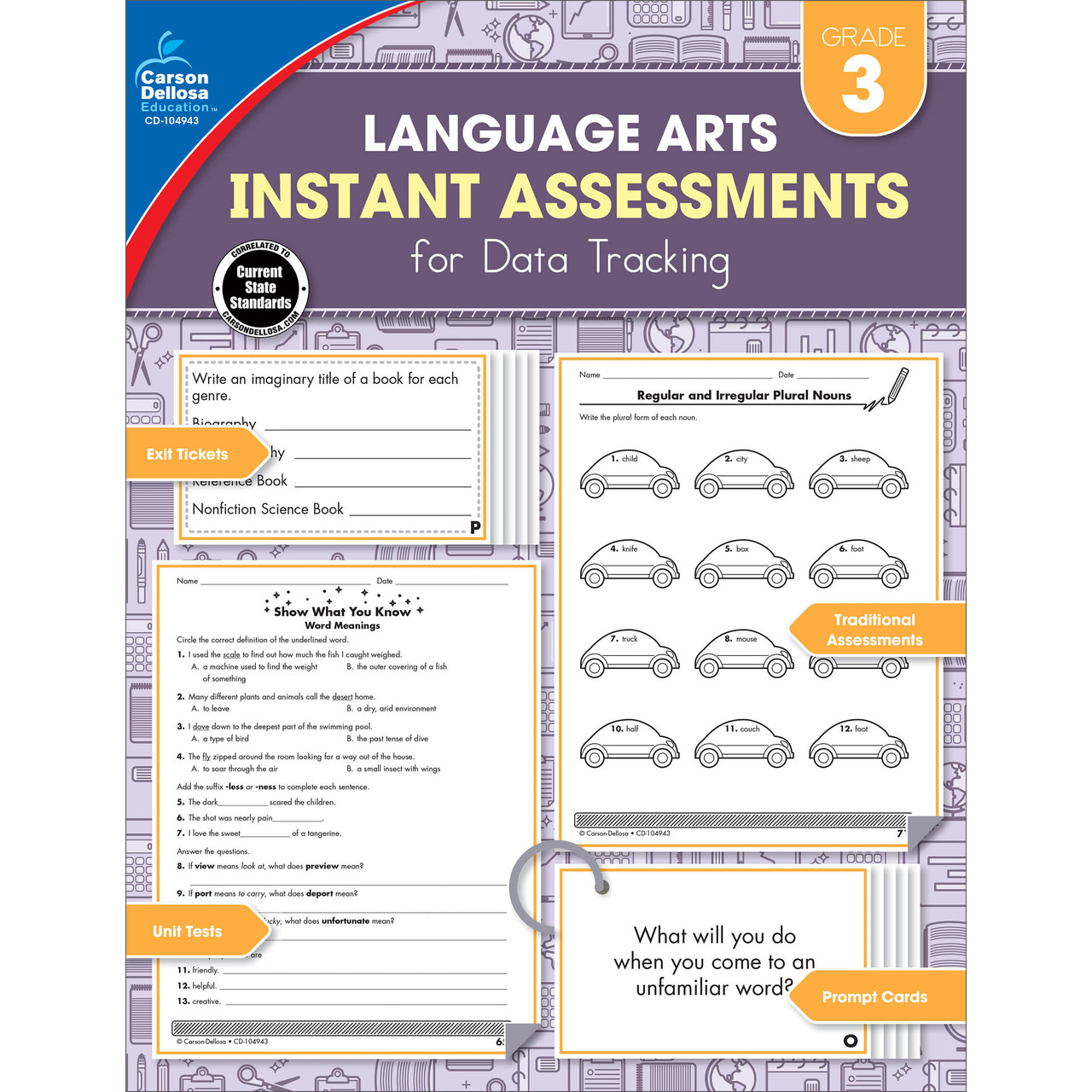 Grade 3 Language Arts Instant Assessments for Data Tracking Resource ...