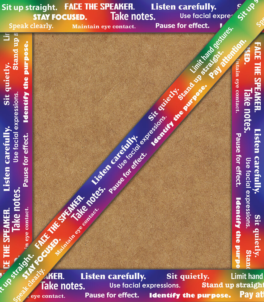 Grade 5-8 Speaking & Listening Straight Bulletin Board Borders 36'