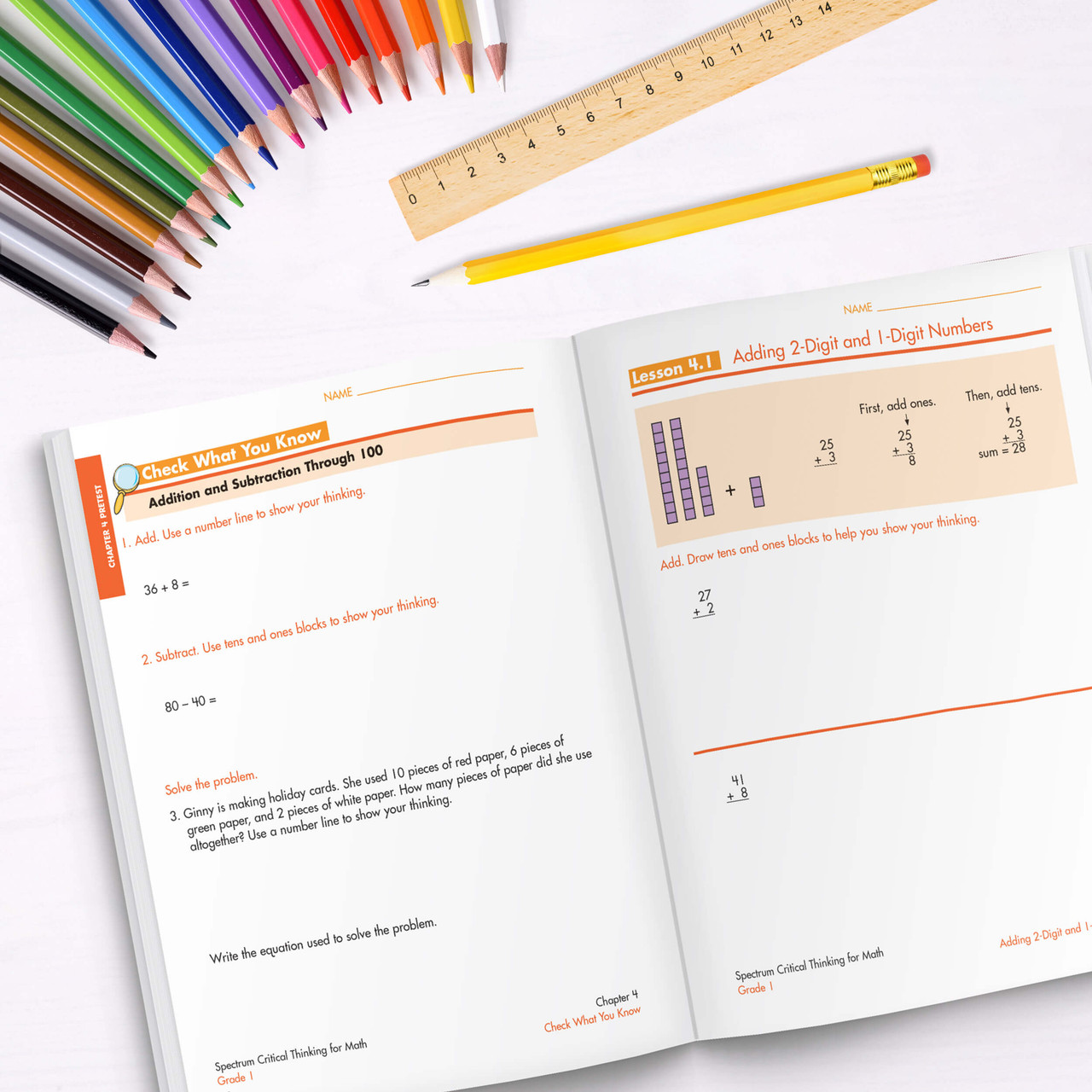 Grade 1 Spectrum Critical Thinking for Math Workbook eBook