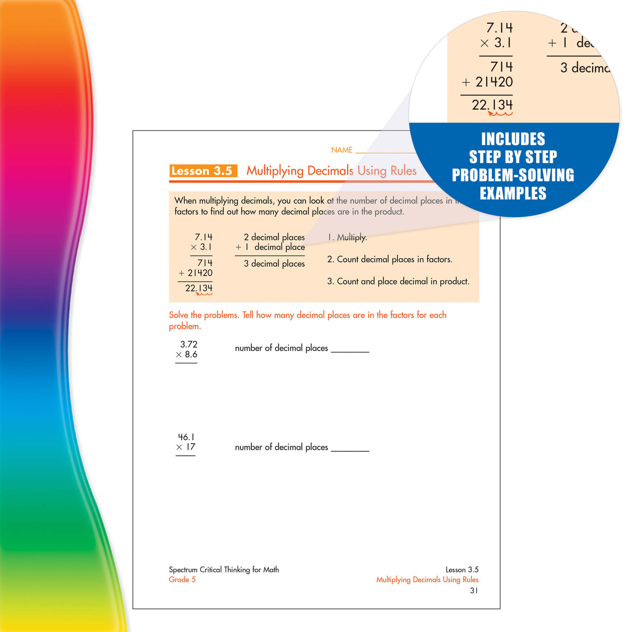 Grade 5 Spectrum Critical Thinking for Math Workbook eBook (PDF)