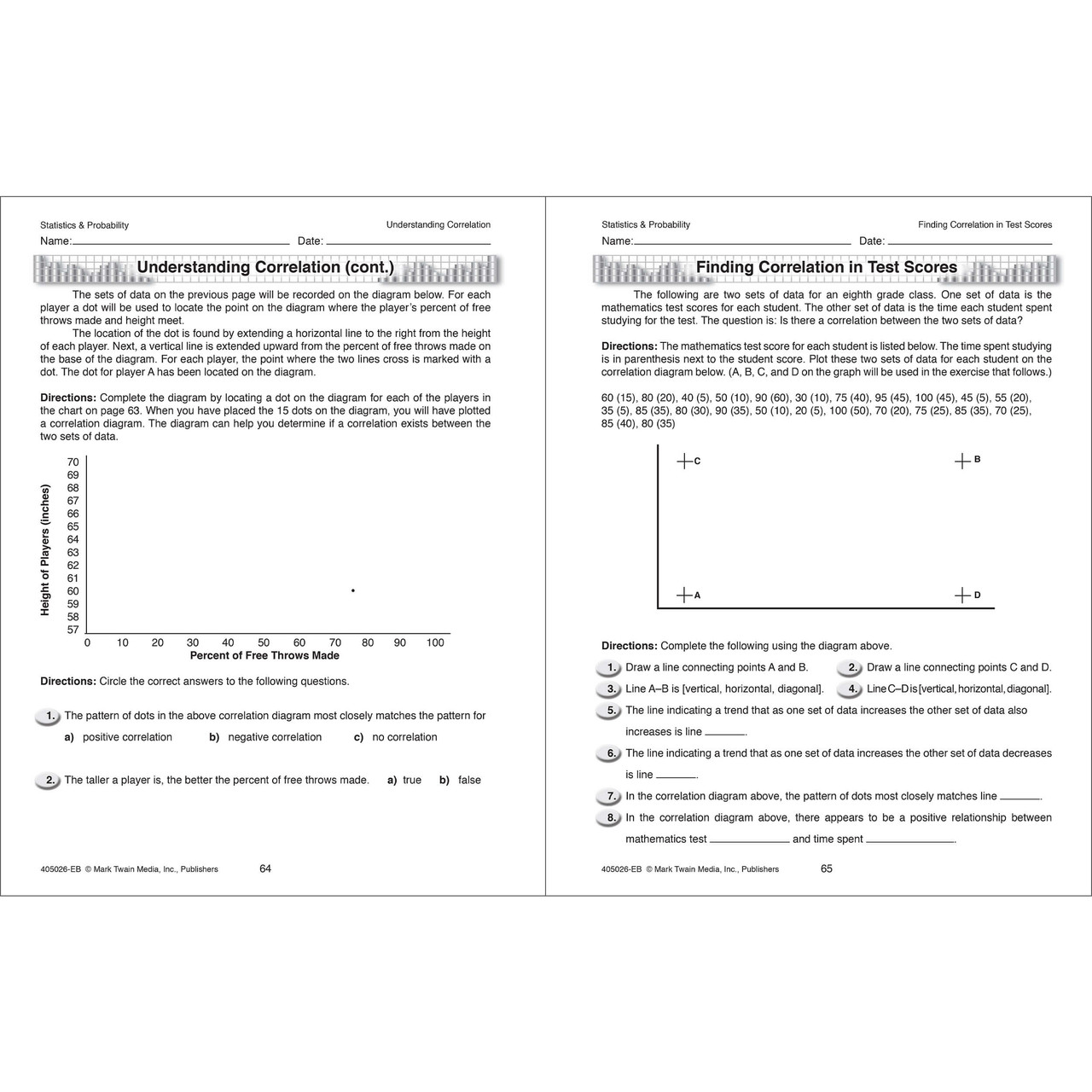 Grade 5-12 Statistics & Probability Workbook Paperback