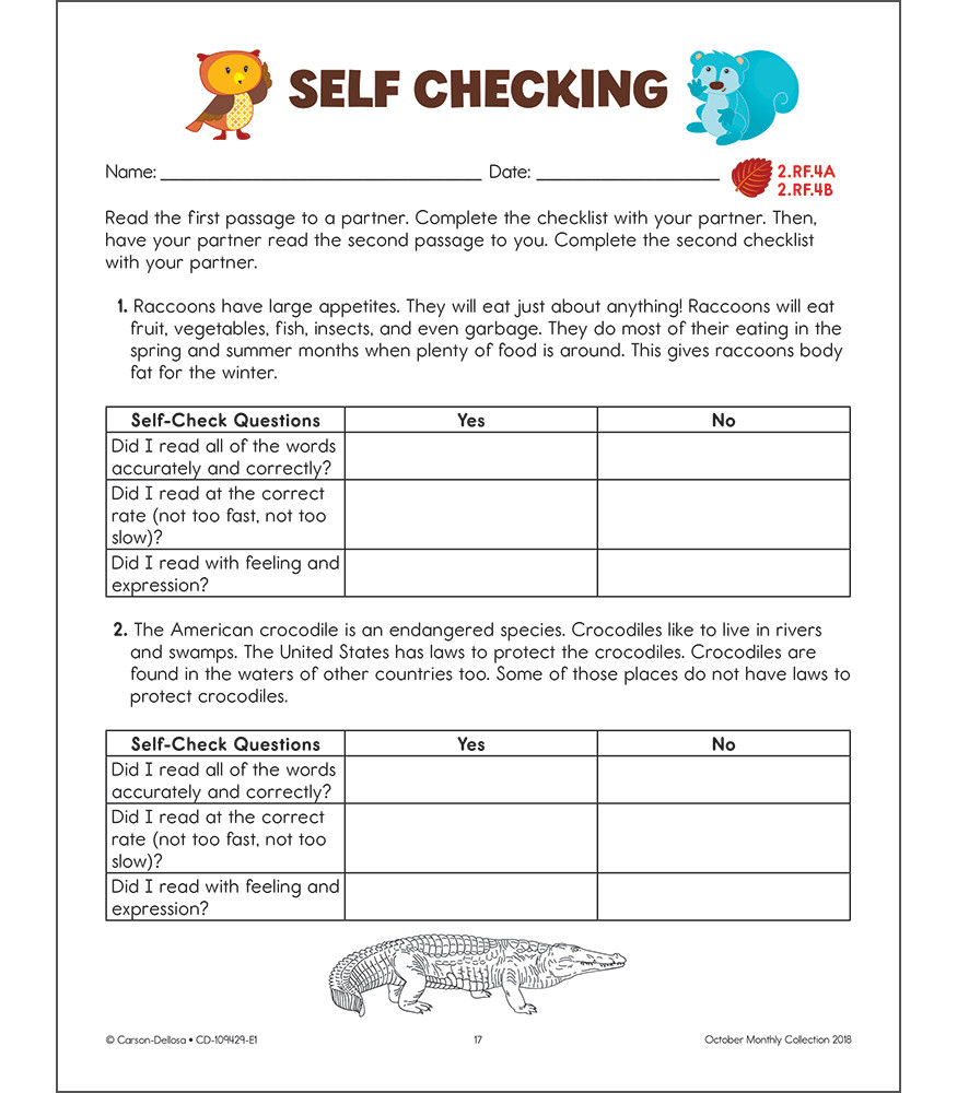 October Monthly Printable Collection Grade 2