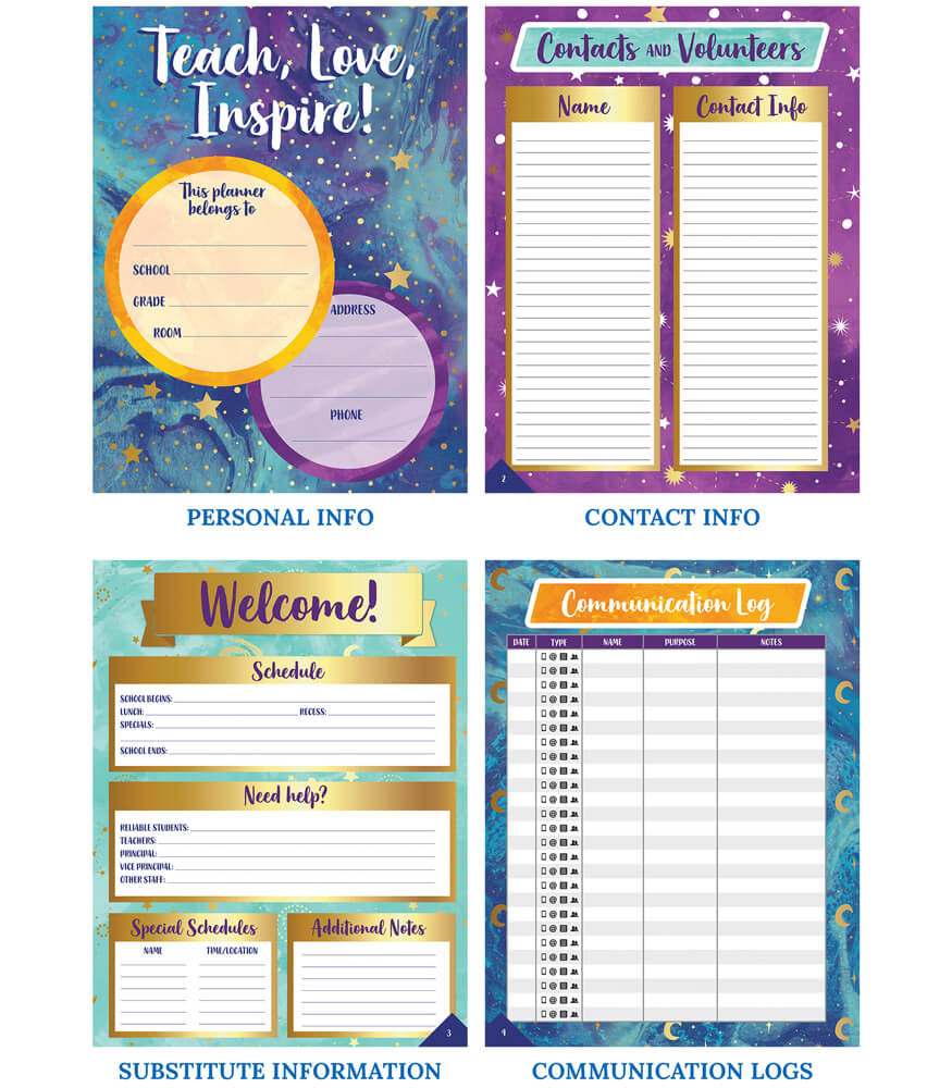 Galaxy Teacher Planner Spiral