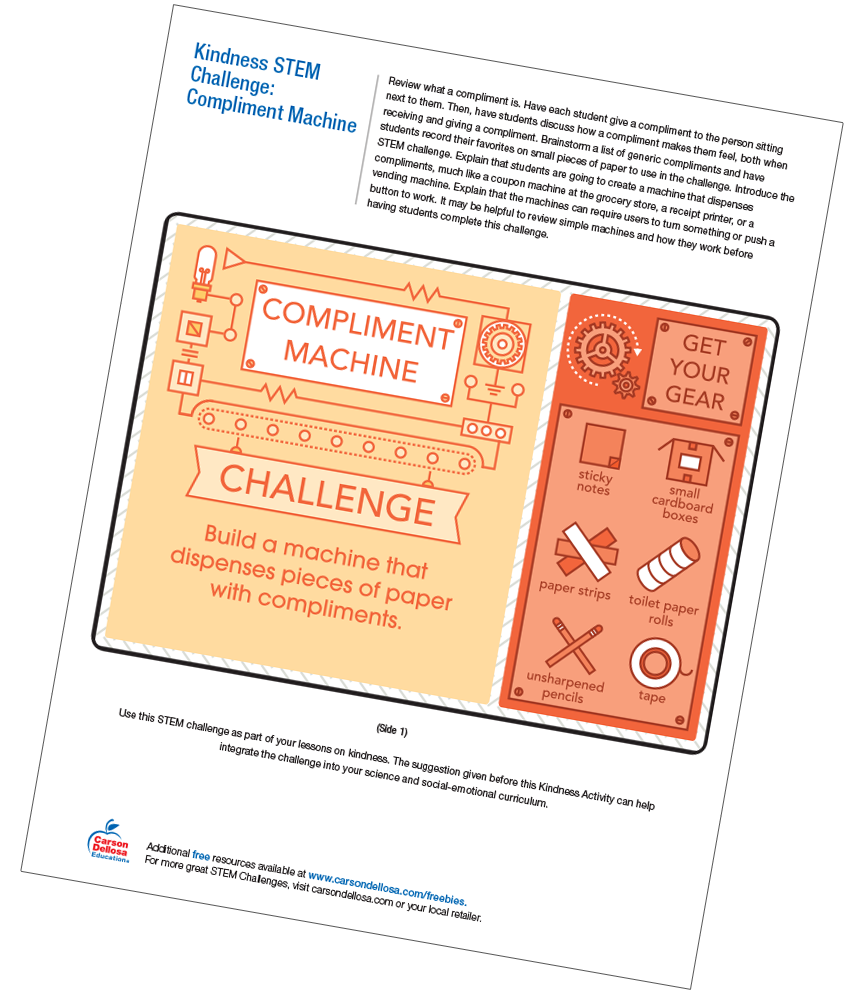 Compliment Machine Free Printable | Carson Dellosa