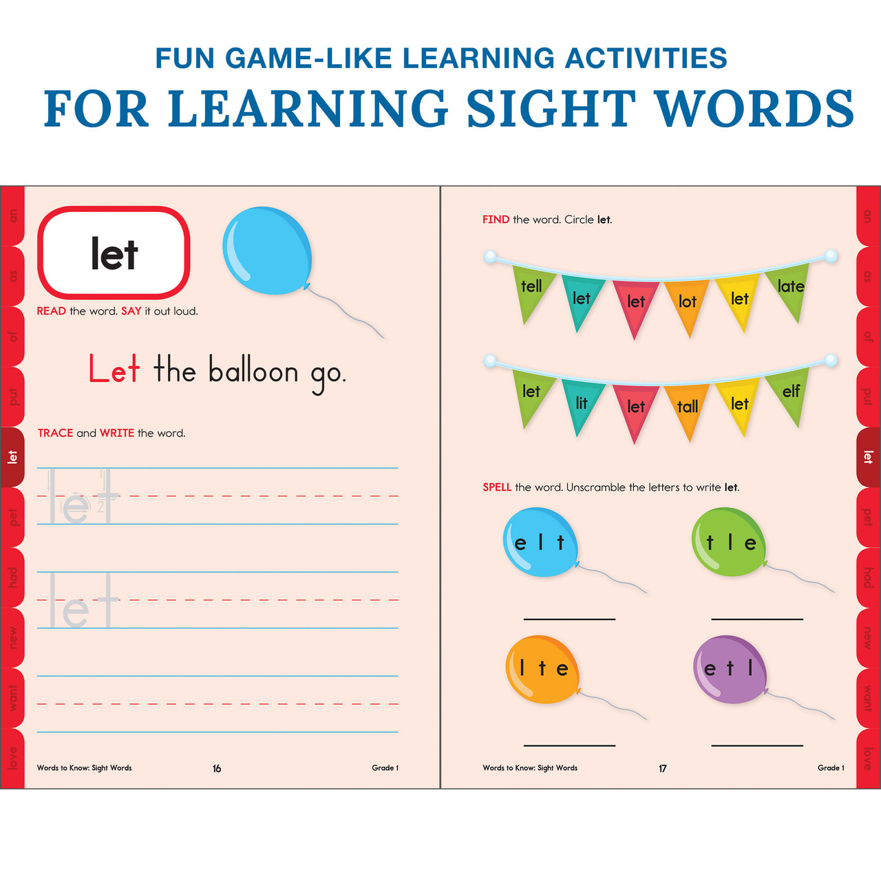 Grade 1 First Grade Sight Words Workbook eBook