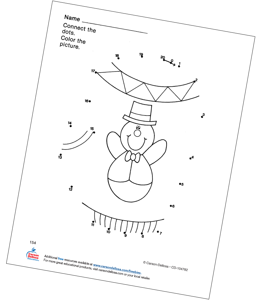 Mitten Connect the Dots Free Activity | Carson Dellosa