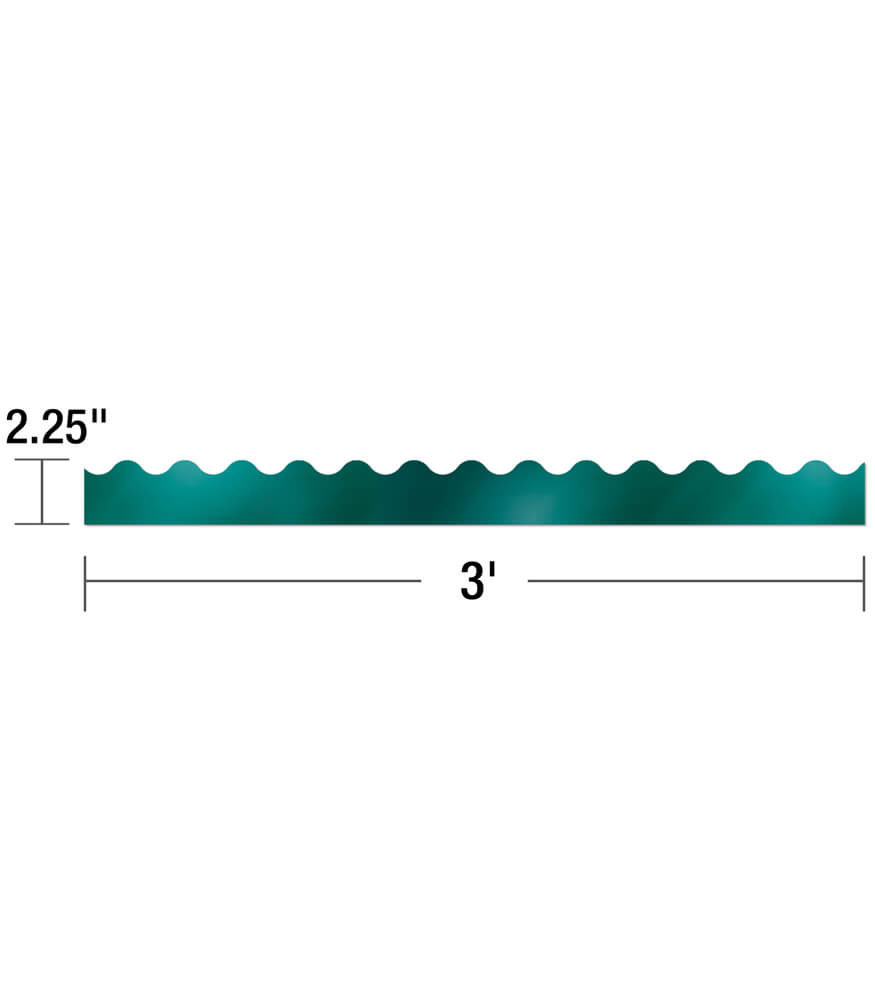 Teal Foil Scalloped Bulletin Board Borders 39'