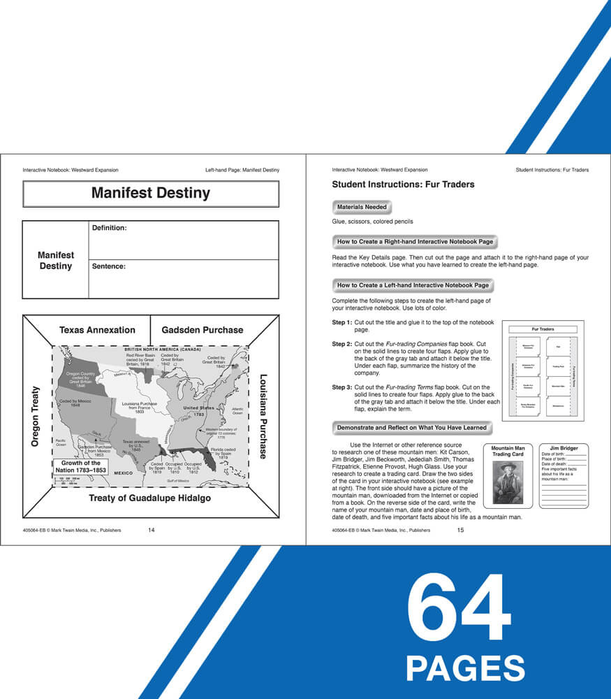 Grade 5-8 Interactive Notebook: Westward Expansion Resource Book eBook ...