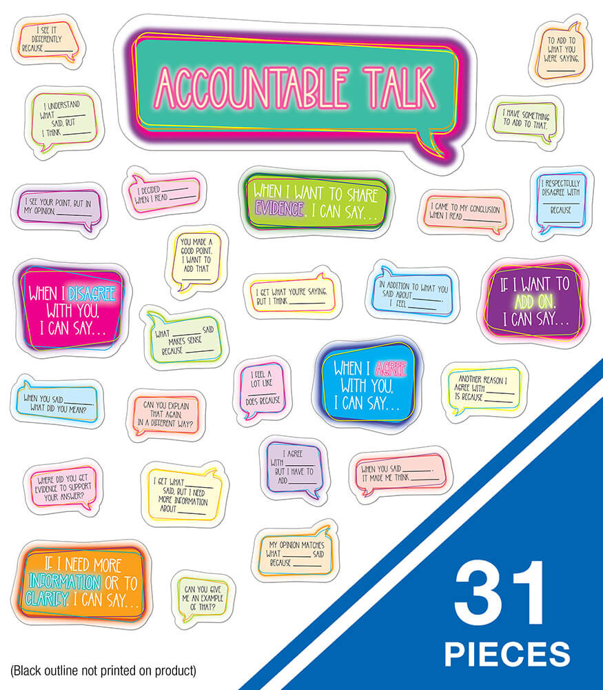 Grade 2-8 Accountable Talk Bulletin Board Set
