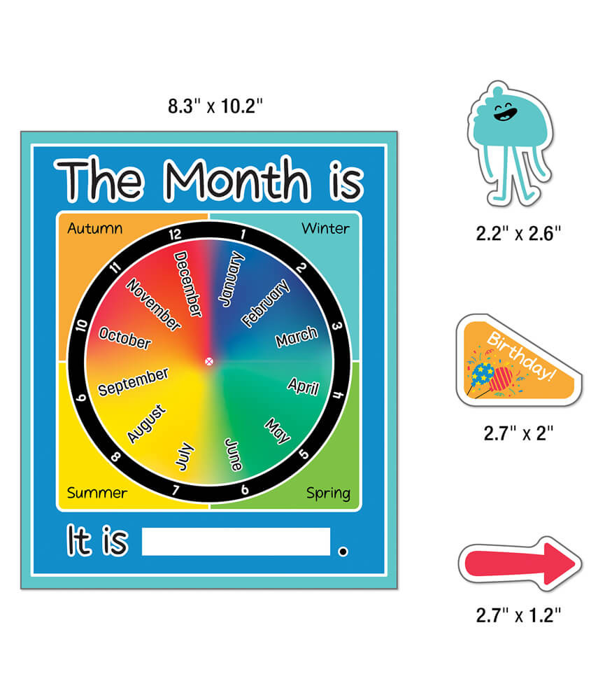 Happy Place Calendar Bulletin Board Set English