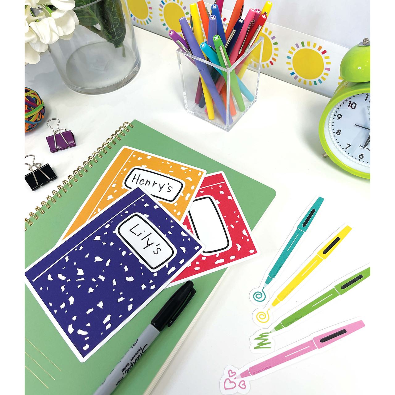 Notebooks and Pens Cutouts