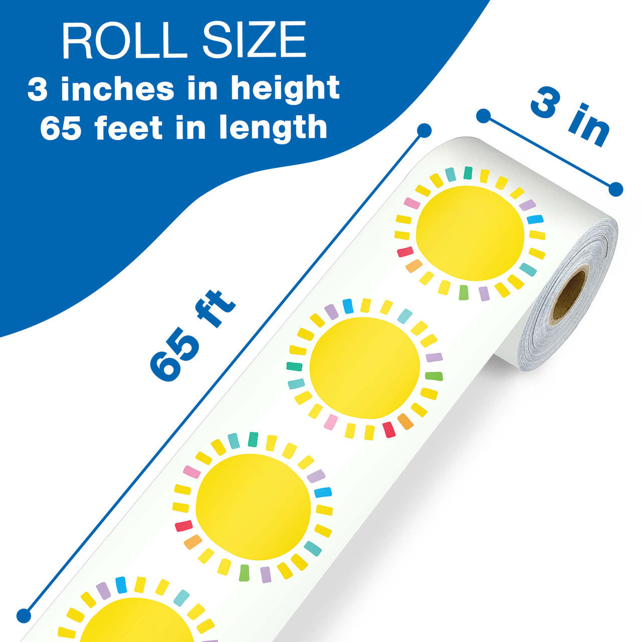 65' Sunshine Rolled Straight Bulletin Board Borders