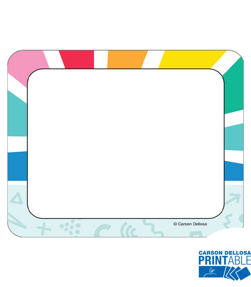 Happy Place Editable Printable Name Tags & Labels