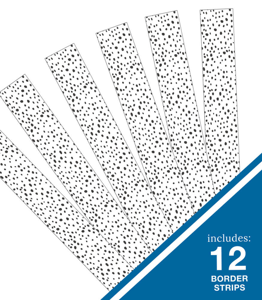 Black Dots Straight Bulletin Board Borders 36'