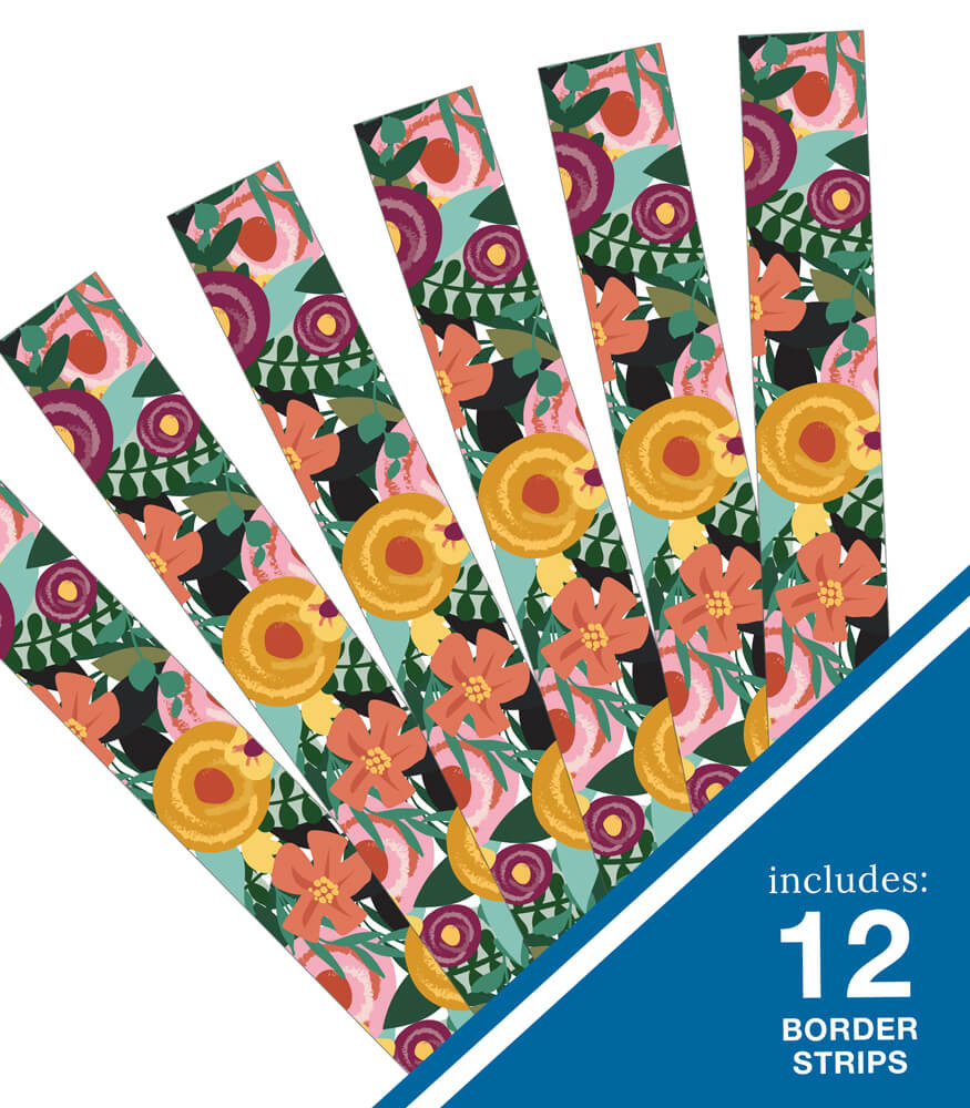Floral Garden Straight Bulletin Board Borders 36'