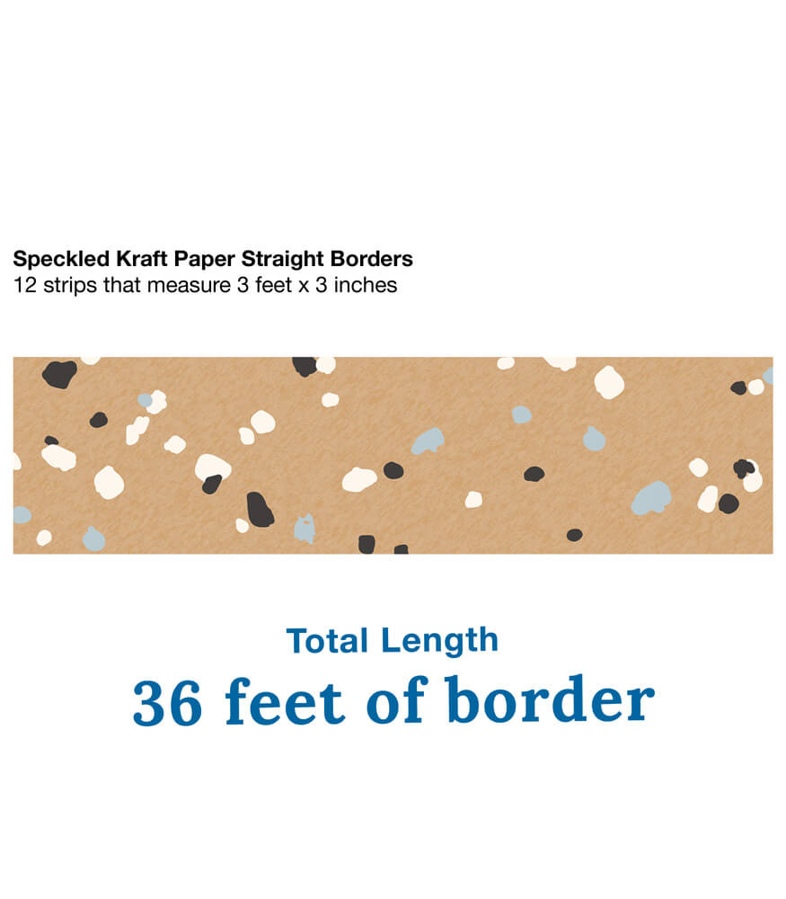 Speckled Kraft Paper Straight Bulletin Board Borders