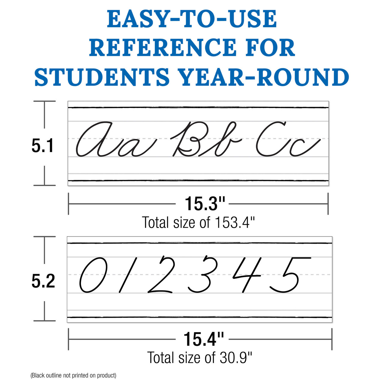 Grade 2-5 Farmhouse Alphabet Line: Cursive Bulletin Board Set