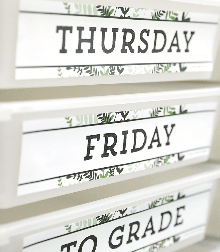 Editable Farmhouse Free Drawer Cart Labels | Carson Dellosa