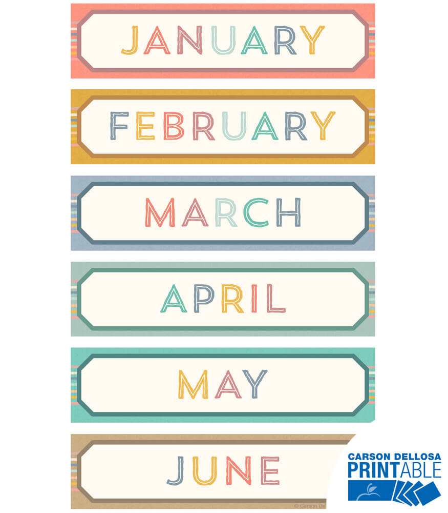 We Belong Calendar Companion Printable Bulletin Board Set