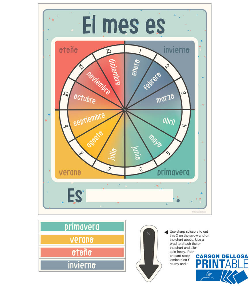 We Belong Spanish Calendar Companion Printable Bulletin Board Set