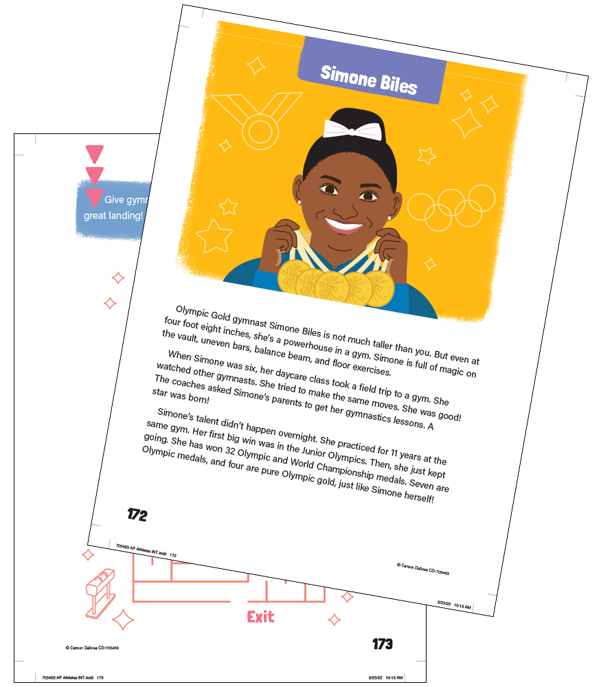 Simone Biles - Gymnastics, Amazing People: Athletes Free Printable