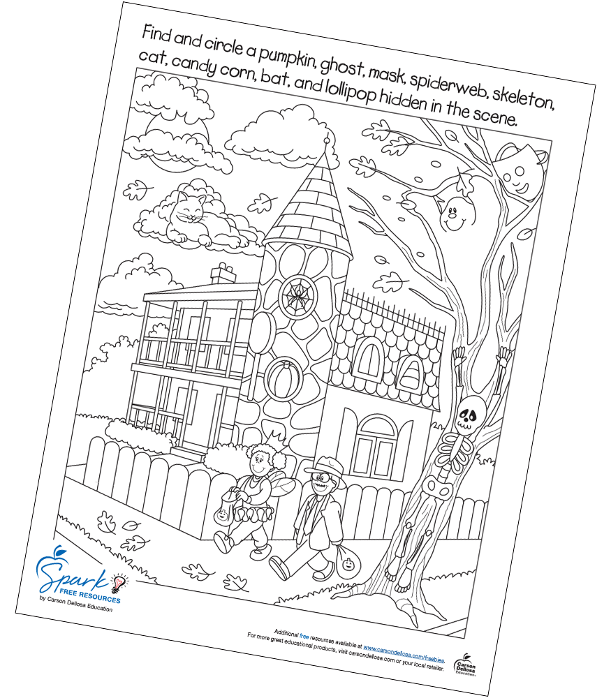 Halloween Hidden Pictures Free Printable | Carson Dellosa Education