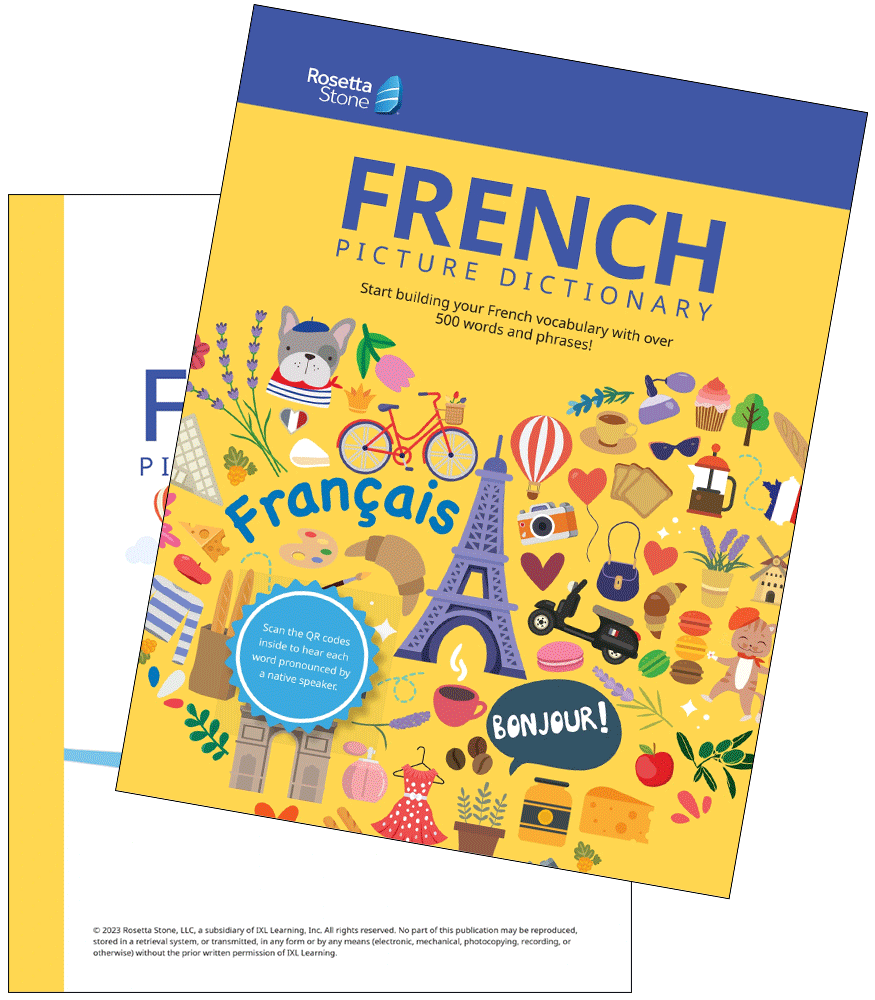 Rosette Stone French Picture Dictionary Free Sample