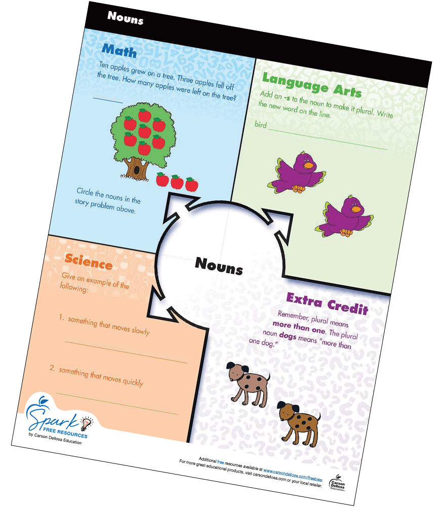 Classroom Connections Nouns Grade 2 Free Printable | Carson Dellosa