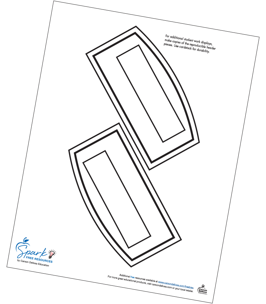 Student Work Display Headers Free Printable | Carson Dellosa