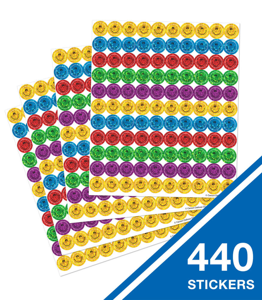Grade PK-8 Smiley Faces, Multicolor Chart Seals
