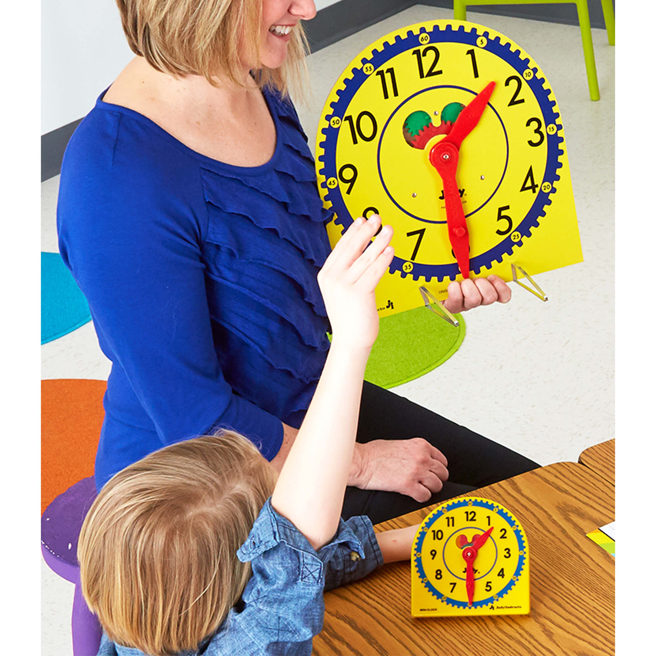 Grade K-3 6-Piece 5" x 5" Mini Judy® Clock Set