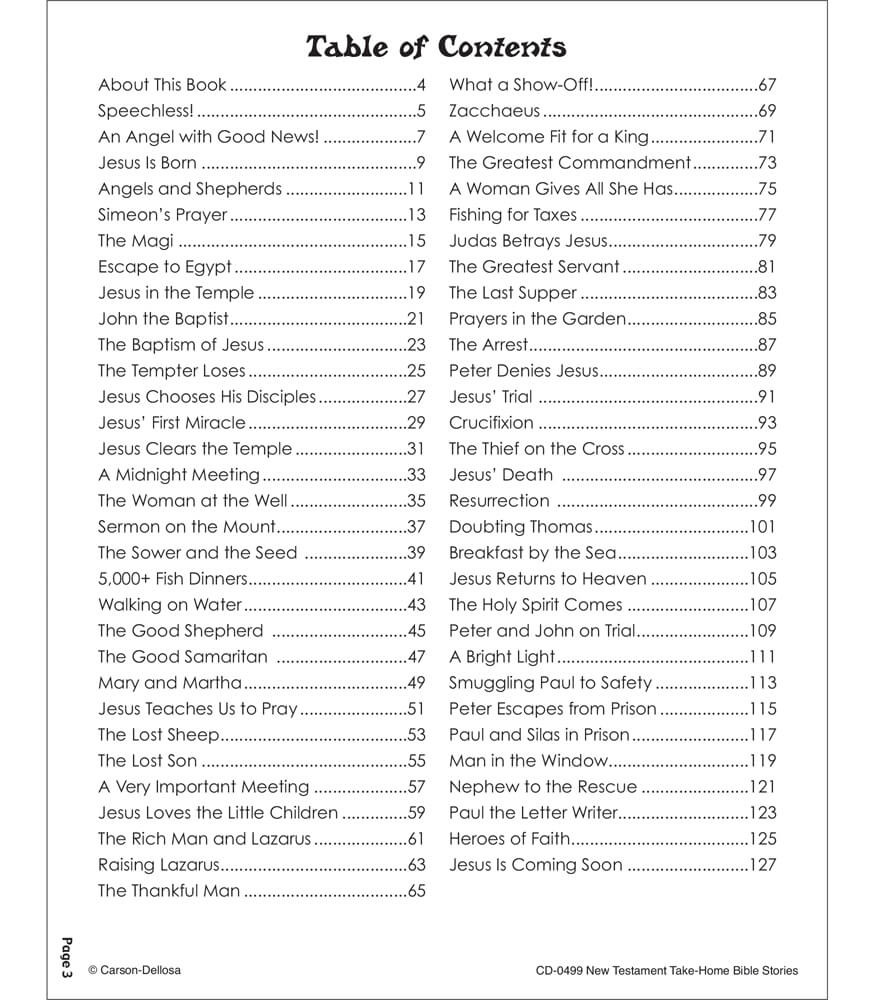 New Testament Take-Home Bible Stories Resource Book Grade Preschool-2 eBook