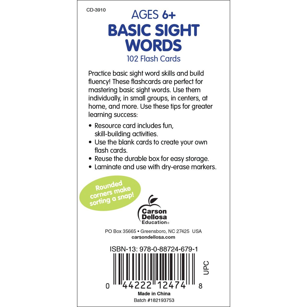 Grade 1-3 Basic Sight Words Flash Cards
