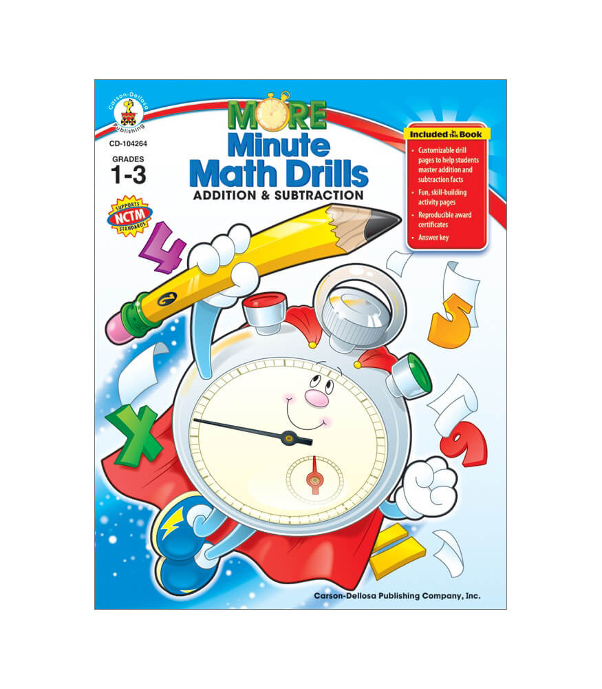 Grade 1-3 More Minute Math Drills Resource Book eBook (PDF)