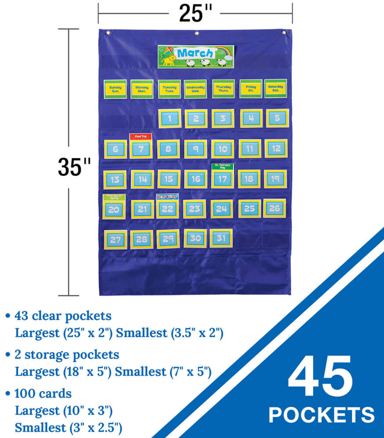 Deluxe Calendar Pocket Chart