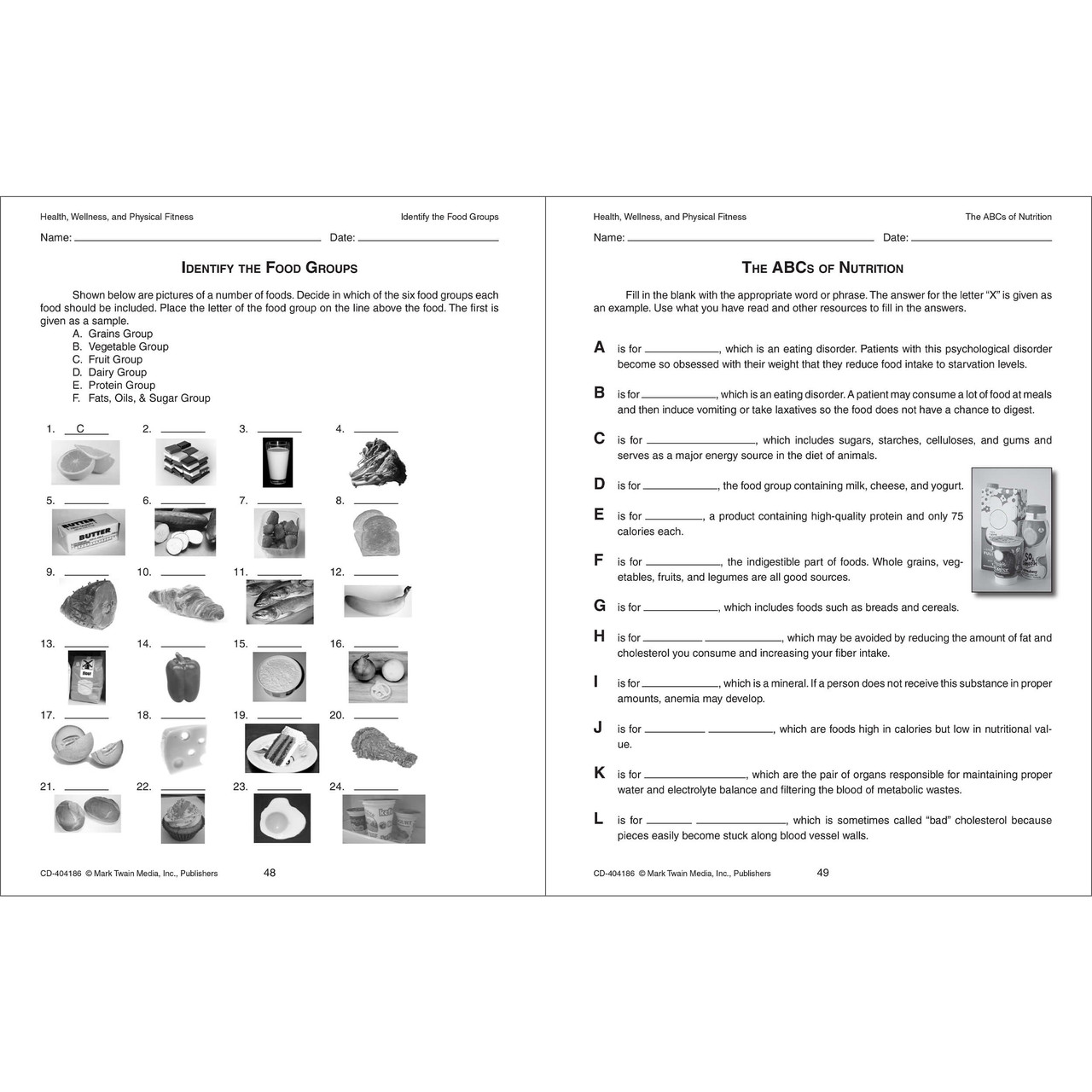 Grade 5-12 Health, Wellness, and Physical Fitness Workbook Paperback