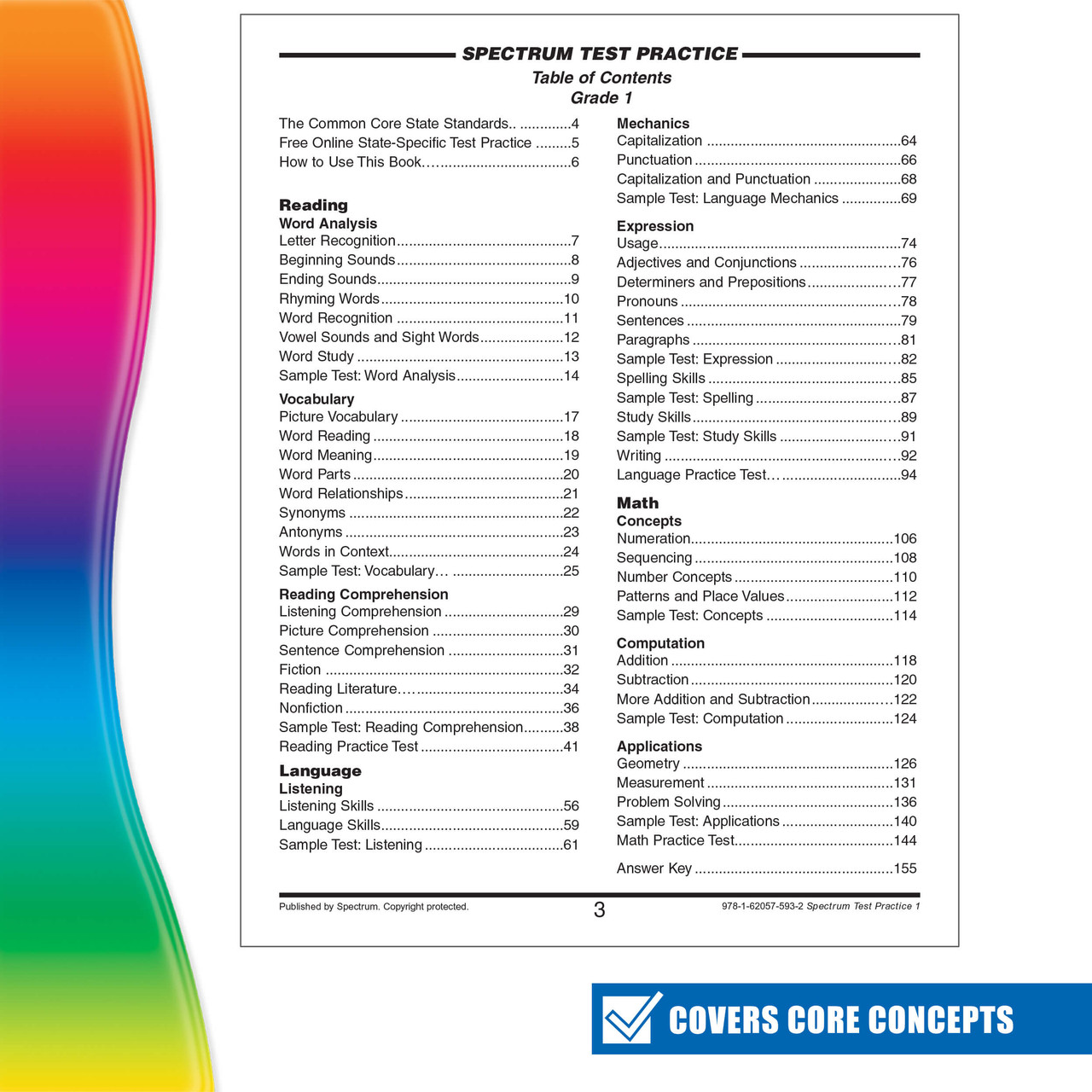 Grade 1 Spectrum Test Practice Workbook eBook