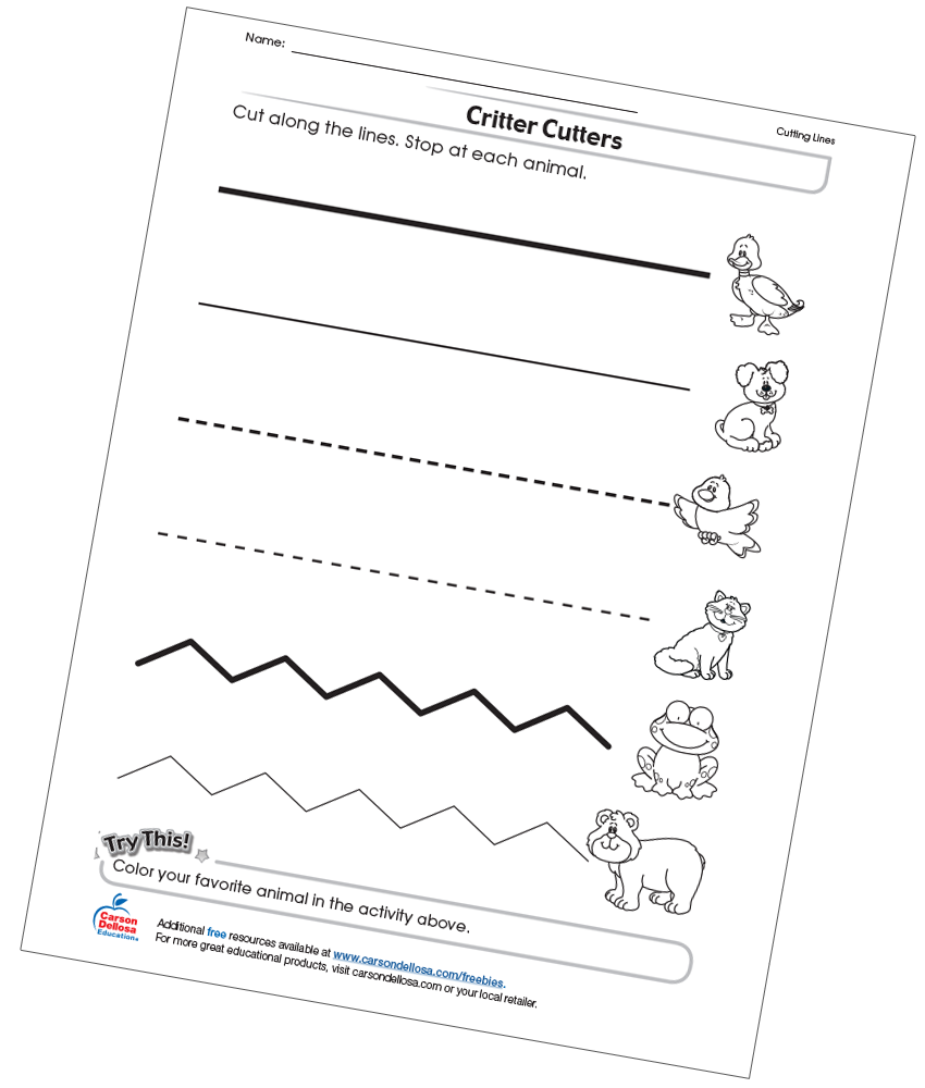 Critter Cutters Free Printable | Carson Dellosa