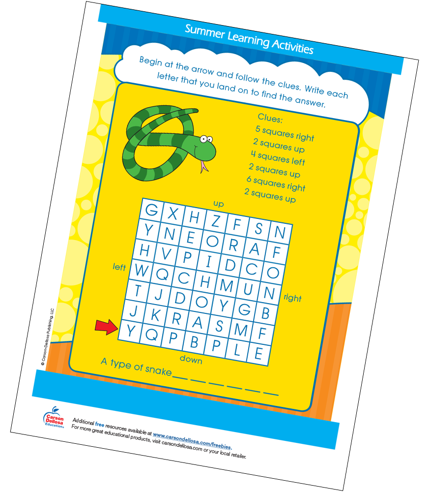 Snake Puzzle Free Activity | Carson Dellosa