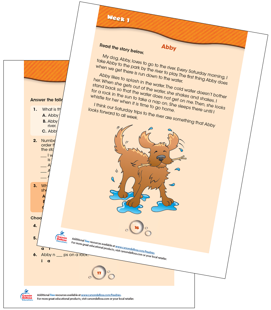 Week 1 Free Printable | Carson Dellosa