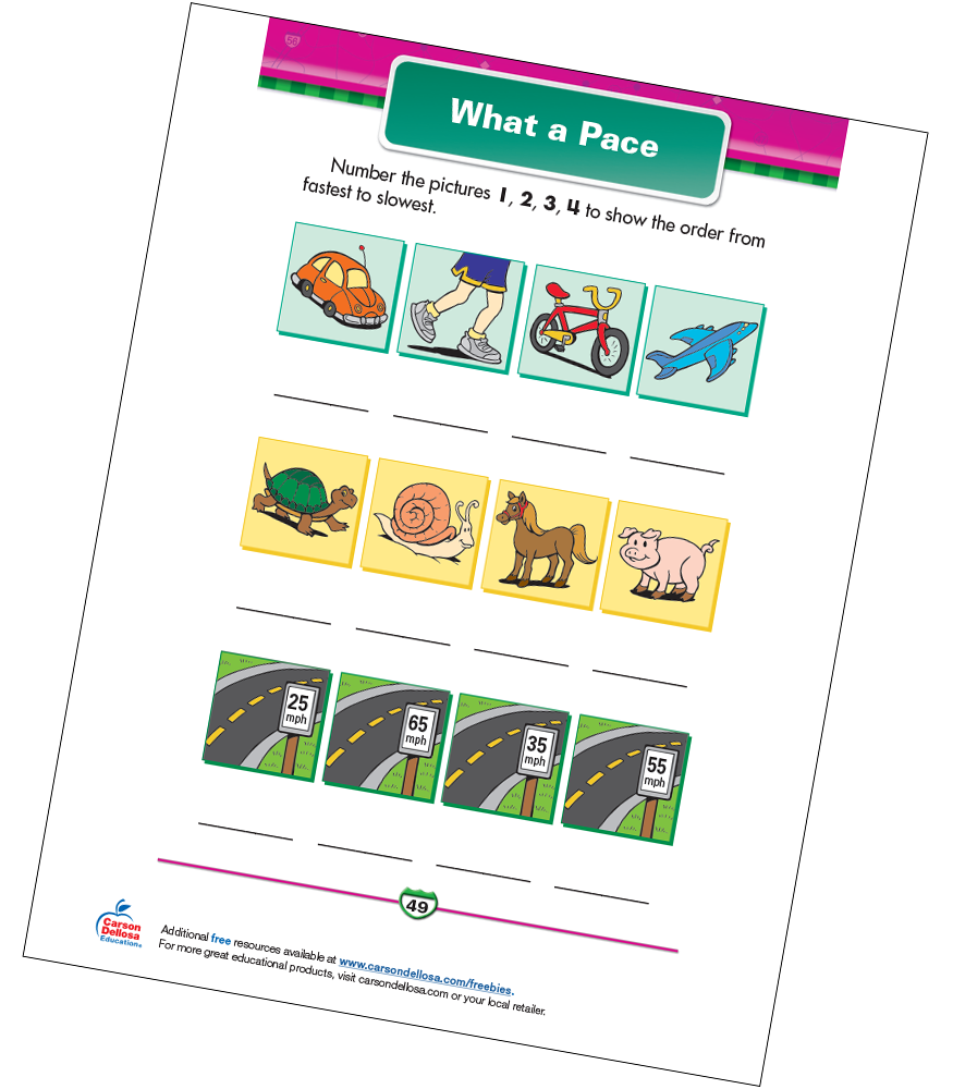 What a Pace Free Printable | Carson Dellosa