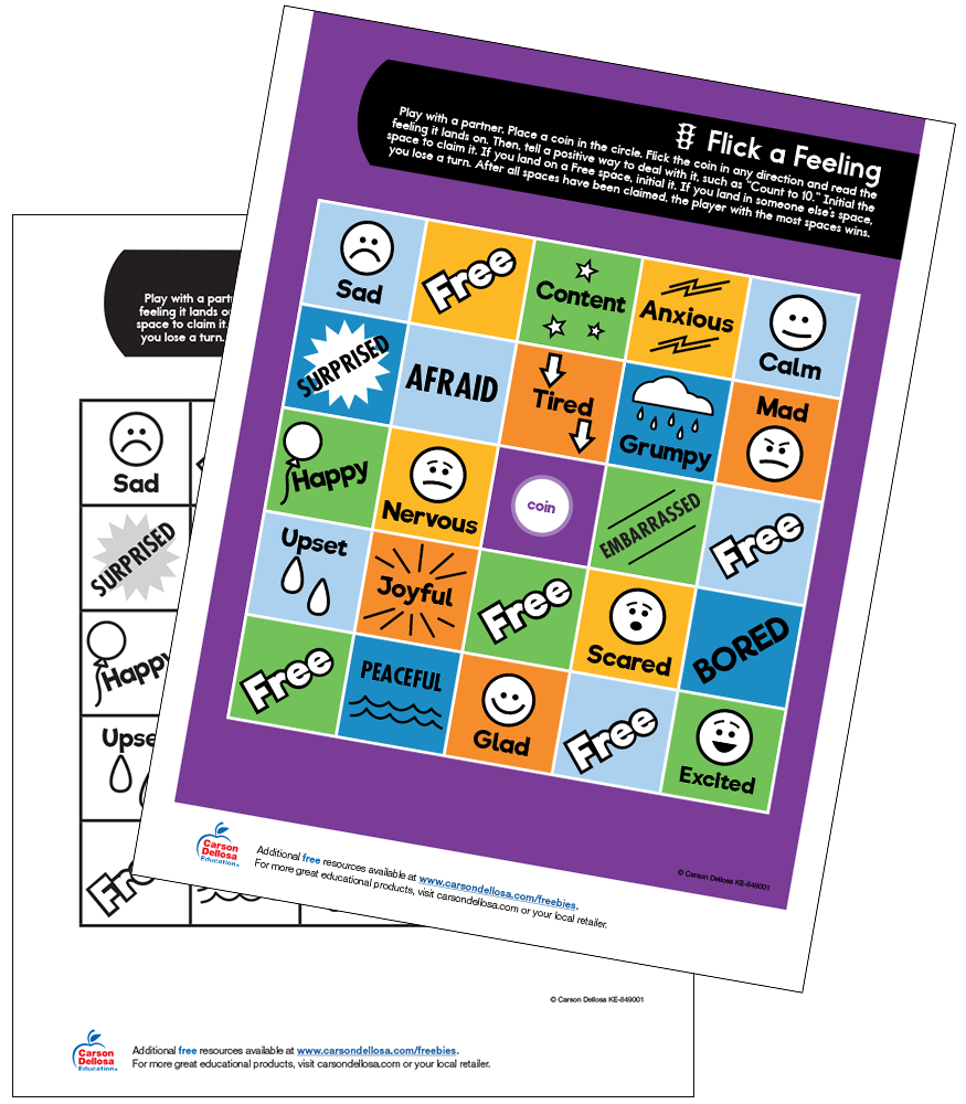 Flick a Feeling Free Activity | Carson Dellosa