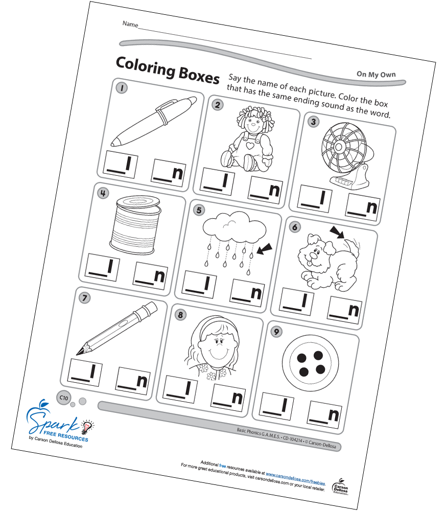 Coloring Boxes Free Printable | Carson Dellosa