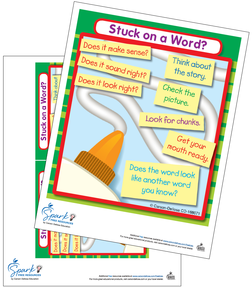 Stuck on a Word? Study Buddy Free Printable | Carson Dellosa
