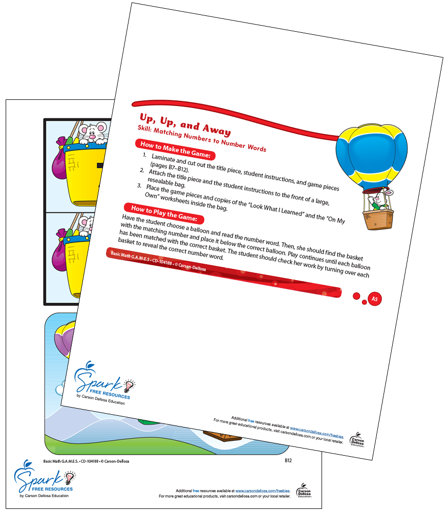 Up, Up, and Away Free Activity | Carson Dellosa