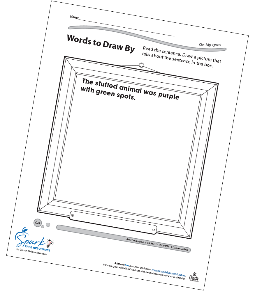 Words to Draw By Free Printable | Carson Dellosa